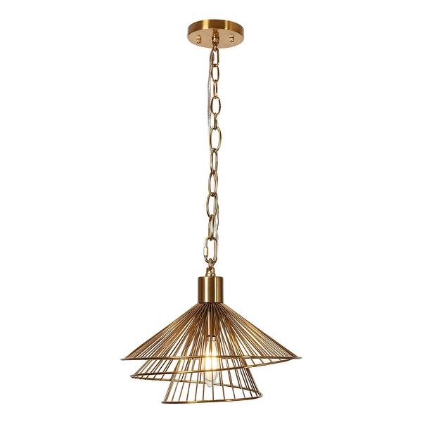 Modern Farmhouse 1-Light Pendant Light for Kitchen Island - Gold - Bed ...
