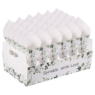 Wedding Confetti Cones Holder Box, 30 Holes Confetti Stand Tray Box ...