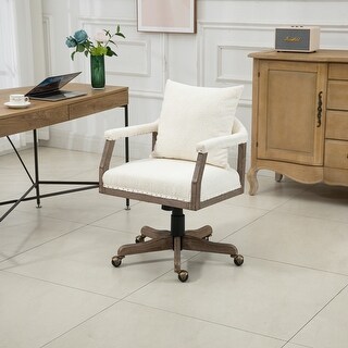 Adjustable Swivel Computer Chair Office Chair With Upholstered Fabric ...