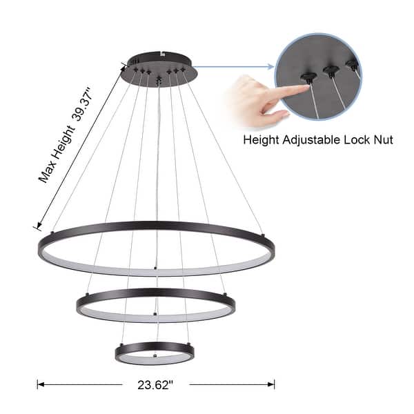 Modern 3-Light LED Integrated Chandelier - Bed Bath & Beyond - 38006389