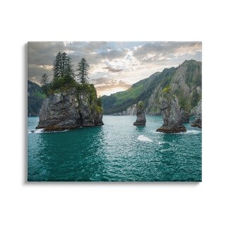 Stupell Nature Cliffs Jutting from Sea Canvas Wall Art Design by Daniel ...