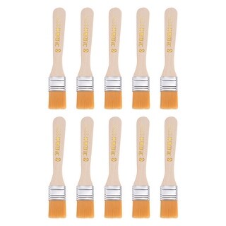0.9" Width Small Paint Brush Nylon Bristle with Wood Handle Tool 10Pcs ...