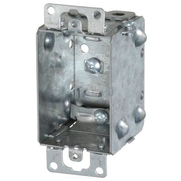 2 in. x 2 in. x 3 in. Rectangle Galvanized Steel Electrical Receptacle ...