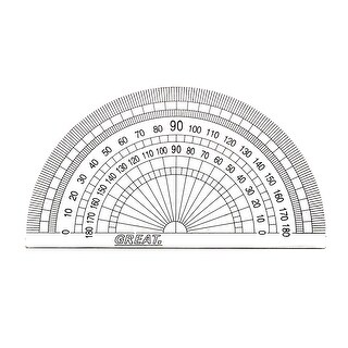 Plastic Protractor Math Protractors 180 Degrees for Angle Measurement ...