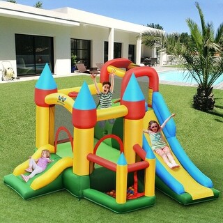 Kids Inflatable Dual Slide Jumping Castle with 780W Blower - Multi ...
