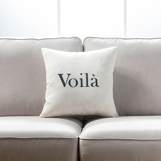 Voila Text On White With Feather Down Insert Pillow - Bed Bath & Beyond ...