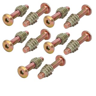 10pcs Furniture Connecting Fitting M6x35mm Hex Socket Drive Bolt w ...