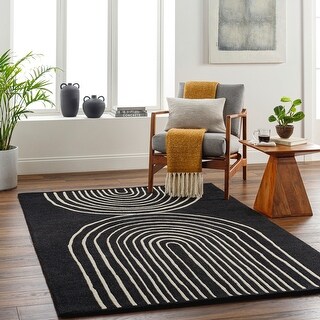 Banastre Handmade Arched Stripes Wool Area Rug - On Sale - Bed Bath ...