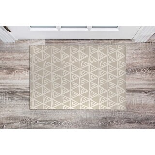 TRIANGULAR MIST BEIGE Indoor Door Mat By Kavka Designs - Bed Bath ...
