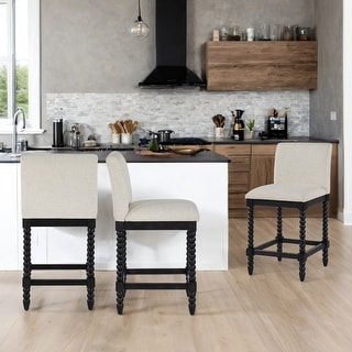 Chenille 26"H Spindle Legs Counter Stool - Bed Bath & Beyond - 40425618