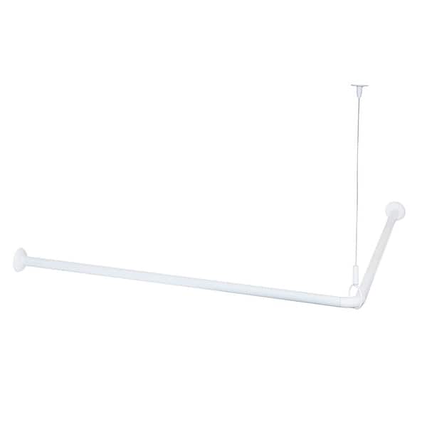 Kenney Corner Permanent Mount Shower Curtain Rod - White - Bed Bath ...