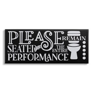 Stupell Please Remain Seated Phrase Canvas Wall Art Design by LSR ...