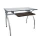 Tempered Glass-top Steel Frame Computer Desk - Bed Bath & Beyond - 5237687