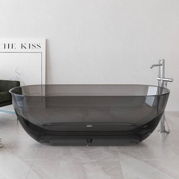 Alvana 69'' Freestanding Bathtub Solid Surface Soaking Tubs - On Sale ...