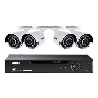 Lorex lhv51081t4kb 8-channel 4k hd 1tb dvr with four 4k bullet security ...