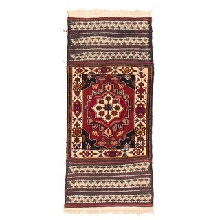 ECARPETGALLERY Hand-knotted Finest Mouri Red Wool Rug - 2'8 x 5'9 - Bed ...