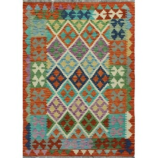 Flatweave Reuel Rust/Green Rug - 3'4" x 4'11" - Bed Bath & Beyond ...
