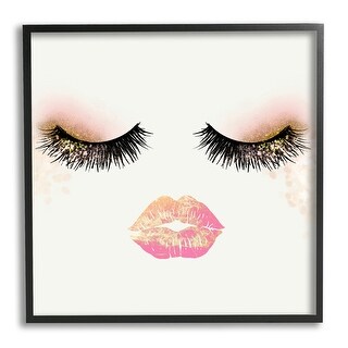 Stupell Babe Face Sparkling Glamorous Fashion Mascara Makeup Framed ...
