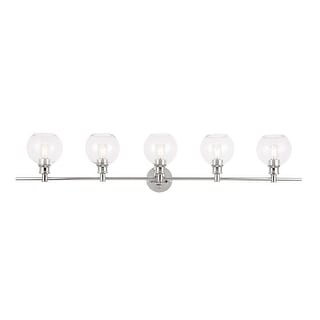 Elegant Lighting Collier 5 Light 47" Wide Bathroom Vanity Light with ...