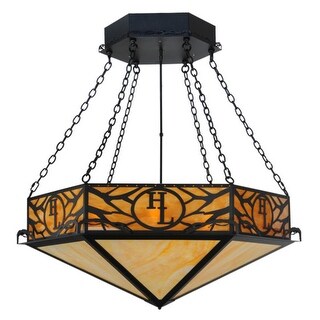 Meyda Tiffany 142795 Hexagon Logo 6 Light 48" Wide Pendant - Bed Bath ...