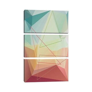 iCanvas "Interconnected Triangles XVIII" by Angel Estevez 3-Piece Wall ...