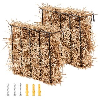 Livestock Hay Feeder, Heavy-Duty Steel Goat Hay Rack, Wall Mounted ...