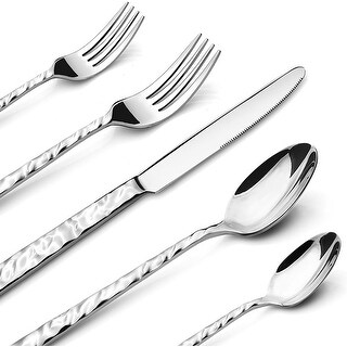 Silverware Set for 8, Premium Stainless Steel Flatware Set - Bed Bath ...