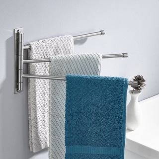 Swivel Towel Bar 3 Arm Towel Rack - Bed Bath & Beyond - 37988446