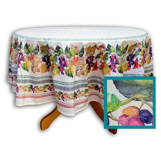 Wipeable Spill Resistant French Acrylic Coated Floral Tablecloth - Bed ...