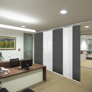 InStyleDesign 5-Panel Single Rail Panel Track Extendable 58"-110"W x 94 ...