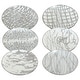 Certified International Matrix Silver Plated 6" Luncheion/Canape Plates ...