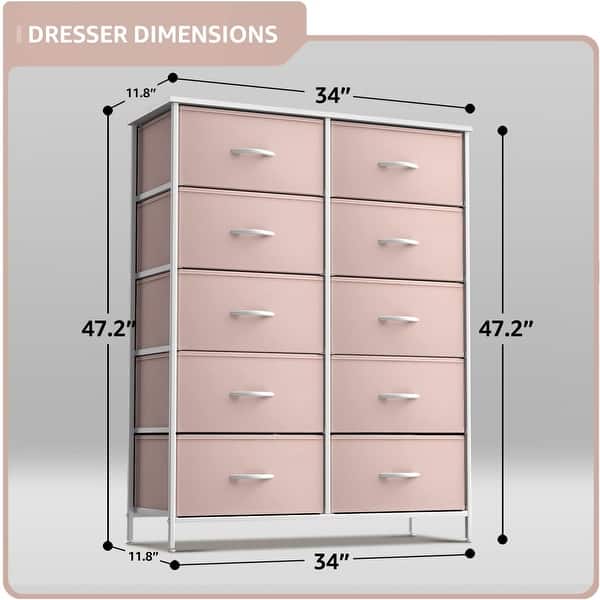 Dressers for Bedroom with 10 Drawers, Chest of Drawers for Bedroom ...