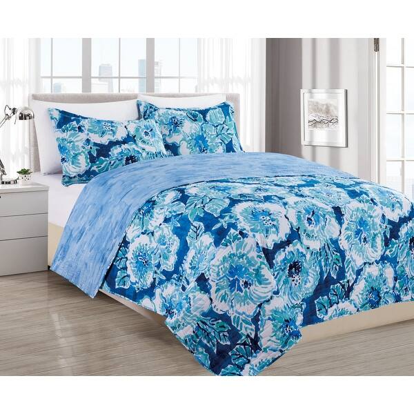 BARBARIAN by Barbra Ignatiev Digital Printed Hibiscus 2/3pc Quilt Set ...