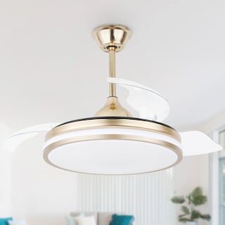 Oaks Aura 42in. LED DIY Shape Modern Ring Ceiling Fan With Lights, 6 ...