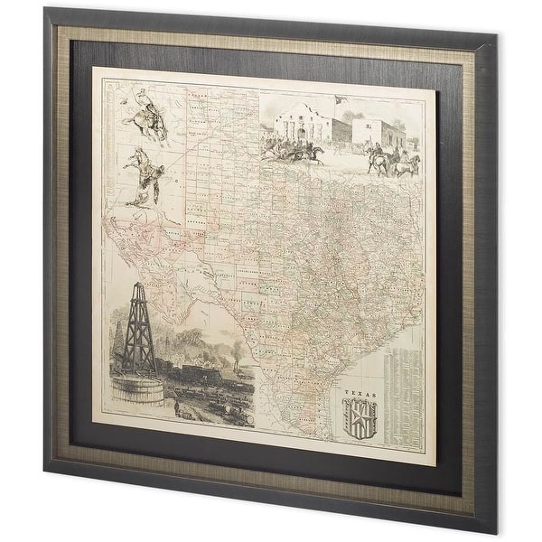 Custom Map of Texas Framed Art Print - Bed Bath & Beyond - 39196783