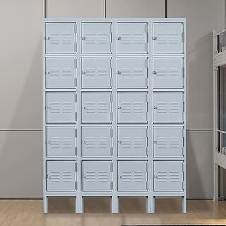 5-Tier Steel Storage Lockers with Louver for Employees,Gym,School,Home ...