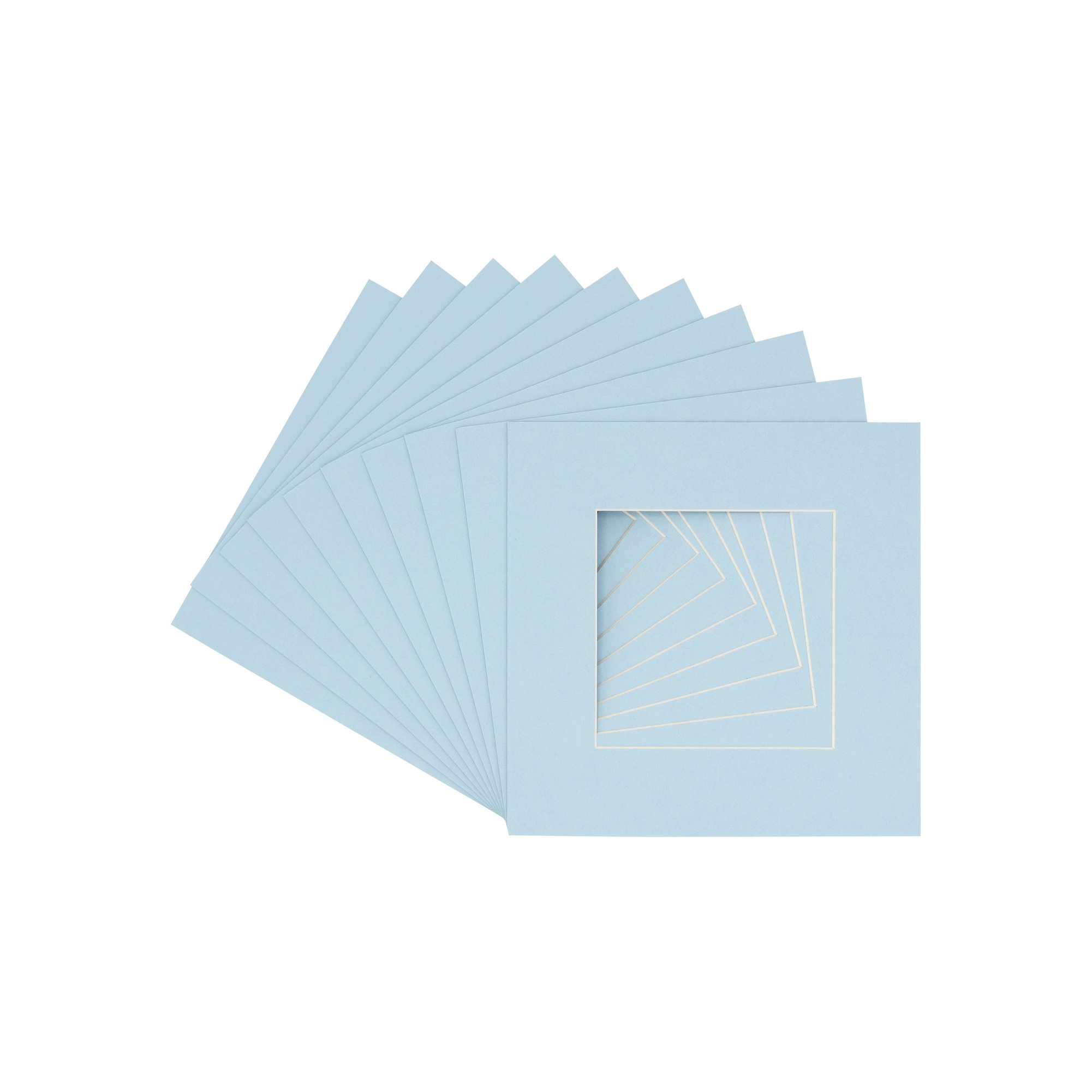 16x16 Mat for 8x8 Photo - Bay Blue Matboard for Frames Measuring 16 x ...