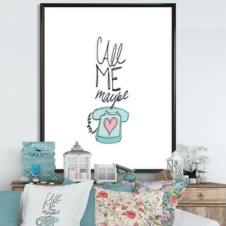 Designart "Call me maybe" Cottage Framed Canvas Art Print - Bed Bath ...