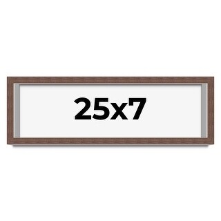 25x7 Shadow Box Frame Brown | 1.125 inches Deep Real Wood Rustic - Bed ...
