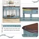 Retro Circular Curved Design Console Table with Open Style Shelf Solid ...