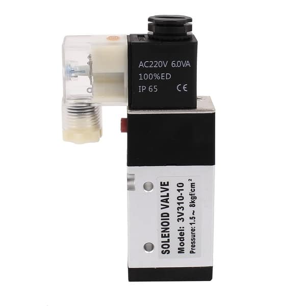 3V310-10-NC AC 220V 2 Position 3 Way RC3/8 Neutral Air Selector Solenoid Valve - Bed Bath ...