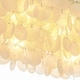 CraftHome 11-Light Unique/Statement Coastal Natural Capiz Shell Oval ...
