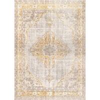 Brooklyn Rug Co Light Grey Brompton Striped Border Area Rug - Bed Bath ...