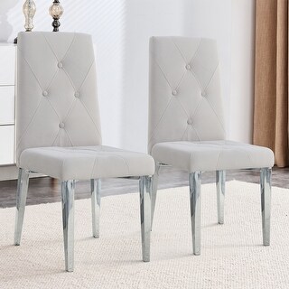Upholstered High backrest Dining Chair Set of 2 - Bed Bath & Beyond ...