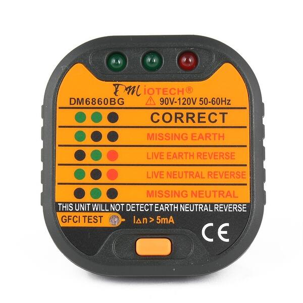 Power Socket Outlet Tester Polarity Checker Test US Plug 110V 120V ...