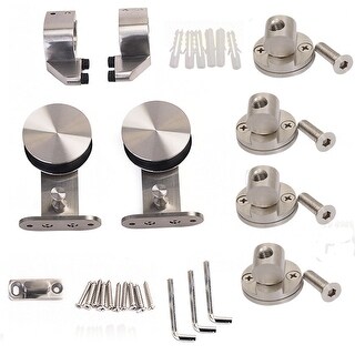 Modern Stainless Steel Wood Sliding Door Hardware Set - Bed Bath ...