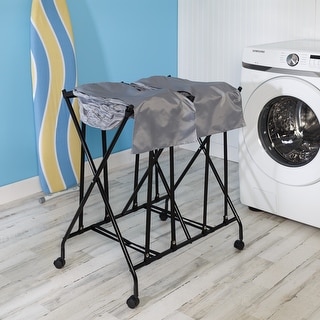 Honey-Can-Do Steel and Polycotton Rolling Double Bounce Back Hamper ...