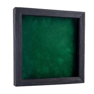 30x30 Shadow Box Frame Barnwood Black Wood | 1" Usable Display Depth ...