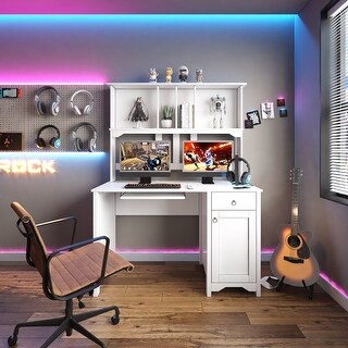 Multi-Layer Storage Desk, Home Office Computer Desk writing Desk Desk ...