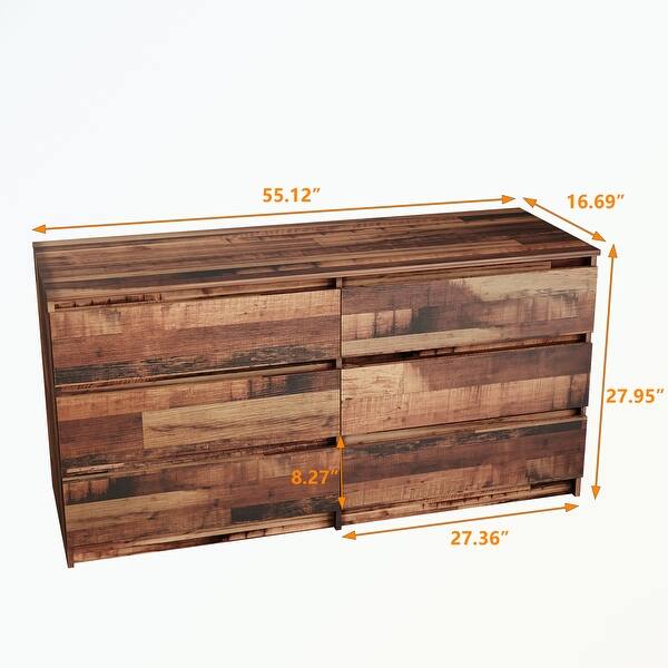 6 Drawer Night Stands - Walnut - Bed Bath & Beyond - 37385487